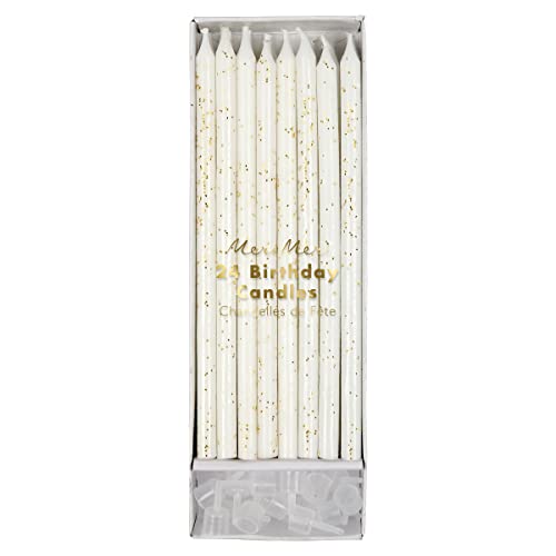 Meri Meri Gold Glitter Candles (Pack of 24)