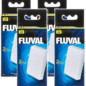 (4 Pack) Fluval U2 Underwater Filter Foam Pads, 2 Pads each