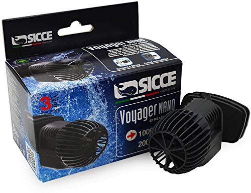 SICCE Voyager Nano 1000 Wave Maker Flow Pump 270 GPH | 360°Adjustable Quiet Submersible Magnetic Powerhead for Saltwater & Freshwater Tanks, Quiet Aquarium Water Circulation Pump 5 to 30 Gallons