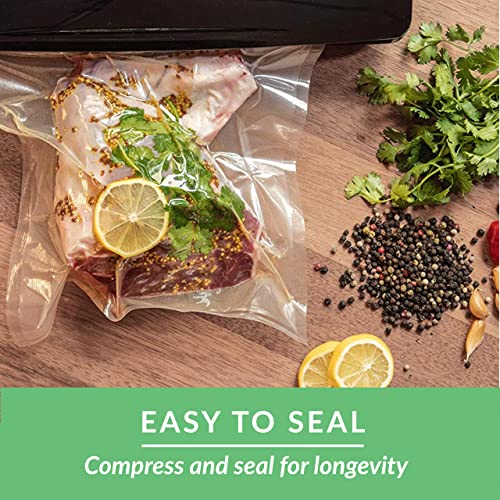 Nutri-Lock Vacuum Sealer Bags, Set of 2 11"x50' BPA-Free Rolls, Vac Seal for Sous Vide & Meal Prep, Commercial Grade Food Vac Bags