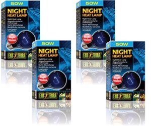 exo terra night-glo moonlight a19 lamp, 50-watt (4 pack)