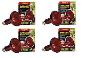 exo terra heat-glo infrared spot lamp, 150-watt/120-volt (4 pack)