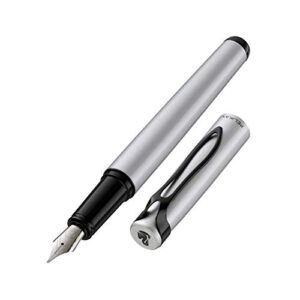 pelikan stola iii p16 fountain pen, medium nib, silver matte, 1 each (929760)