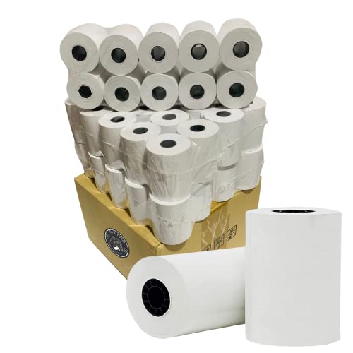 BAM POS, 2-1/4 x 50' 1-Ply Thermal Paper 50 Rolls for The Ingenico ICT 200/220/250 / Verifone VX 520 / Hypercom/Nurit