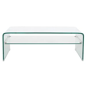 Christopher Knight Home Salim 12mm Tempered Glass Coffee Table, Clear, 39.5 in x 21.7 in x 14 in