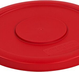 CFS 34101105 Bronco Round Waste Bin Food Container Lid, 10 Gallon, Red