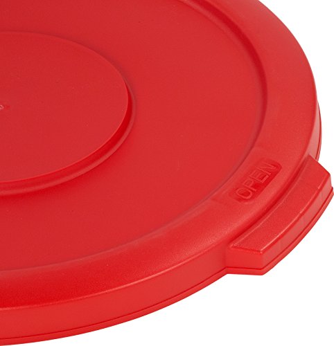 CFS 34101105 Bronco Round Waste Bin Food Container Lid, 10 Gallon, Red