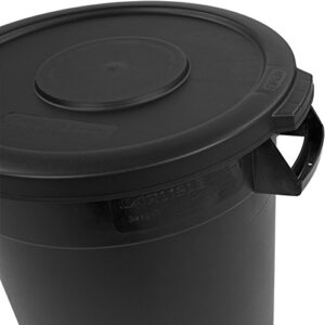 Carlisle FoodService Products 34101103 Bronco Round Waste Bin Food Container Lid, 10 Gallon, Black