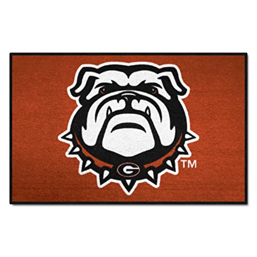 FANMATS 19823 Georgia Bulldogs Starter Mat Accent Rug - 19in. x 30in. | Sports Fan Home Decor Rug and Tailgating Mat - "New Bulldog" Logo, Red