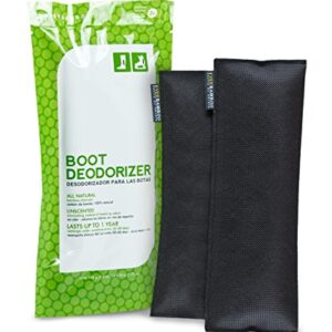 Ever Bamboo Boot Deodorizer Bag Set w/Natural Bamboo Charcoal (Twin Pack)