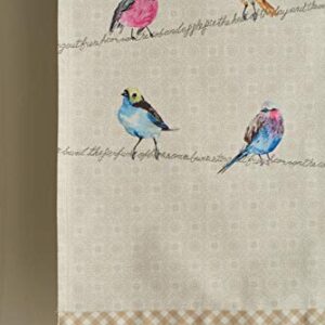 Maison d' Hermine Birdies On Wire 100% Cotton Set of 2 Multi-Purpose Kitchen Soft Absorbent Dish Towels | Tea , Bar Towels (20 Inch by 27.50 Inch)