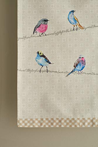 Maison d' Hermine Birdies On Wire 100% Cotton Set of 2 Multi-Purpose Kitchen Soft Absorbent Dish Towels | Tea , Bar Towels (20 Inch by 27.50 Inch)