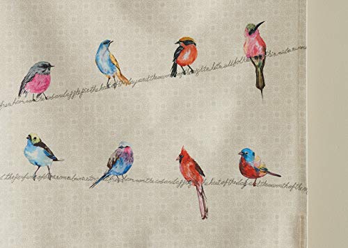 Maison d' Hermine Birdies On Wire 100% Cotton Set of 2 Multi-Purpose Kitchen Soft Absorbent Dish Towels | Tea , Bar Towels (20 Inch by 27.50 Inch)