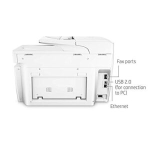 HP OfficeJet Pro 8720 All-in-One Wireless Color Printer, HP Instant Ink or Amazon Dash replenishment ready - White (M9L75A)