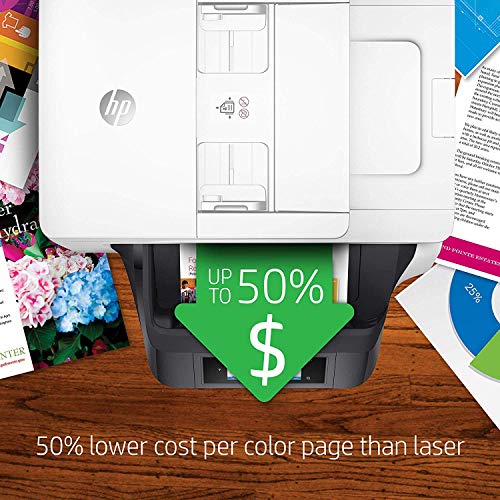 HP OfficeJet Pro 8720 All-in-One Wireless Color Printer, HP Instant Ink or Amazon Dash replenishment ready - White (M9L75A)