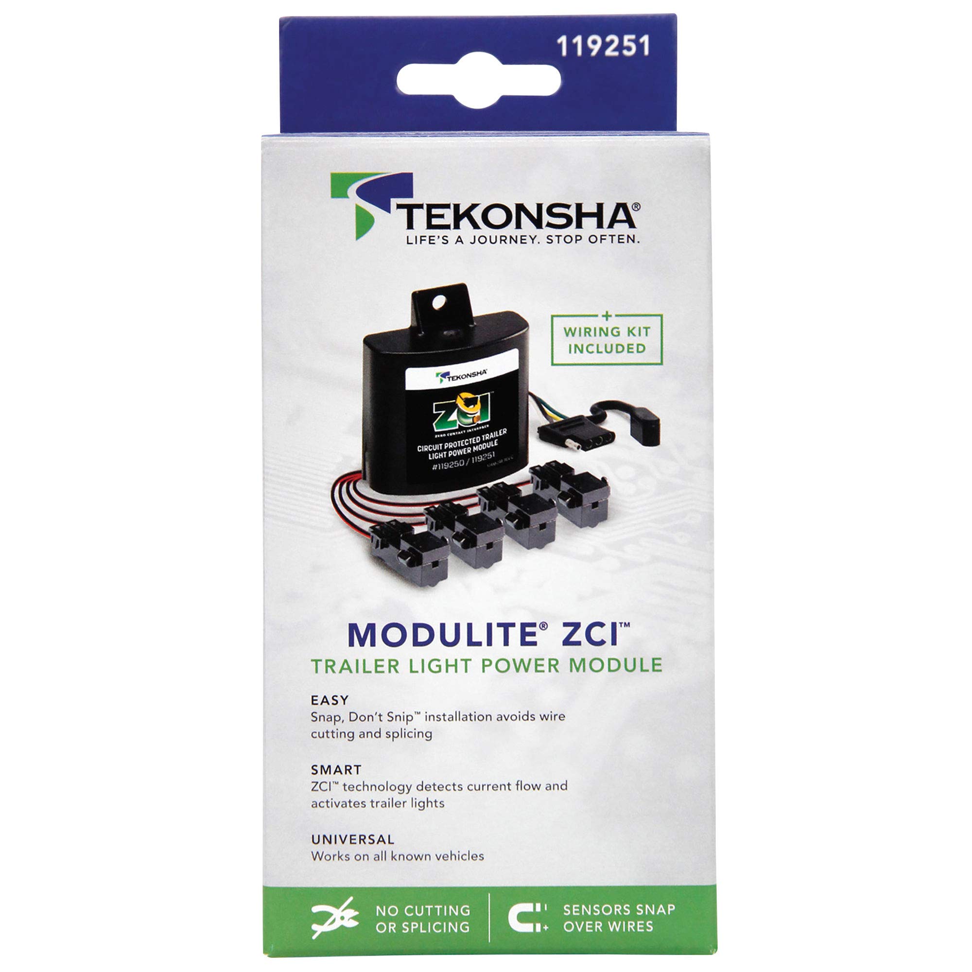 Tekonsha ZCI™ Zero Contact Interface Universal ModuLite® & Installation Kit