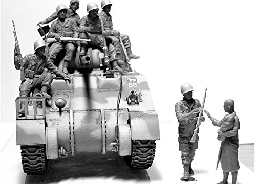 101 Light Company US Paratroopers and British Tankman 1944 1/35 Master Box 35164