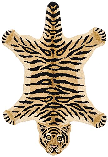 Tiger-Skin Yogic Asana - Pure Wool - 121 Knots Per Sq. Inch