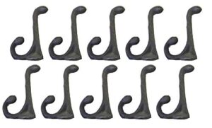 midwest craft house 10 cast iron black school hat coat rack hall tree hooks 3 1/4"