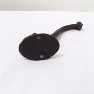 8 Coat Hooks Cast Iron Black School Style Mission Hat Hook Hall Tree Acorn Hook