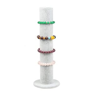 bocar velvet vertical tower jewelry bracelet display stand bangle t-bar display holder (ctz- gray)