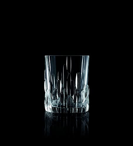 Nachtmann Shu Fa series Whiskey Tumbler Set of 4, Clear Crystal Glass, 4-Inch, Tumbler for Scotch, Cocktail, Liquor, or Bourbon, 11-Ounce, dishwasher safe