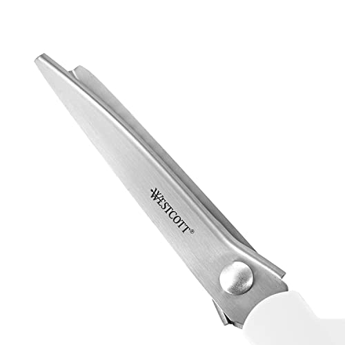 Westcott Pinking Shears, 9.5-Inches (15983),White, Gray