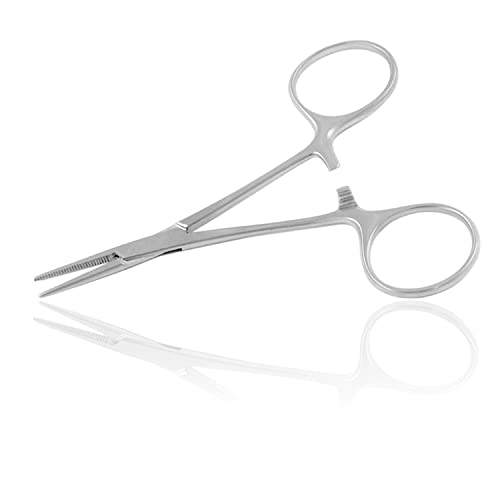 Mosquito Hemostat Locking Forceps 3.5 Inches, Straight Stainless Steel - Multipurpose Ideal Hemostats for Nurses, Fishing Forceps, Crafts and Hobby