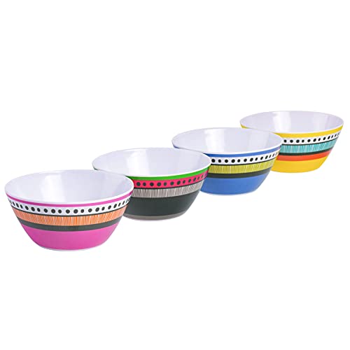 Gibson Home Almira Melamine Dinnerware, Assorted, Service for Four (12pcs)