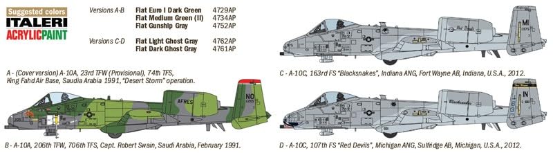 Italeri 1376 1: 72 A-10 Gulf War