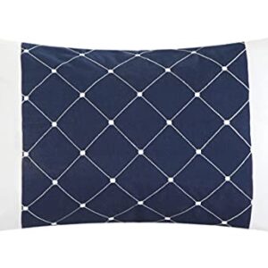 Chic Home Cheryl Comforter Complete Bag Pleated Ruched Ruffled Bedding with Sheet Set and Decorative Pillows Shams Included, Queen, Navy