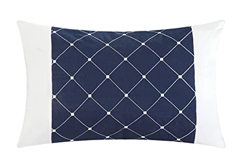 Chic Home Cheryl Comforter Complete Bag Pleated Ruched Ruffled Bedding with Sheet Set and Decorative Pillows Shams Included, Queen, Navy