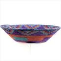 Fair Trade Uganda African Bukedo & Raffia Bowl #UR5816, 15-16" Across