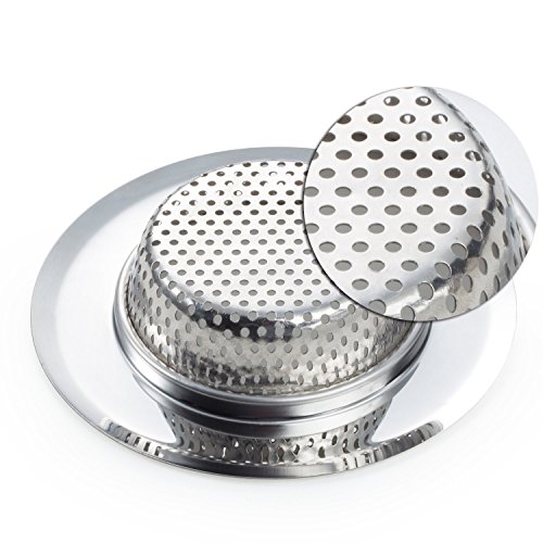 Fengbao 2PCS Kitchen Sink Strainer - Stainless Steel, Large Wide Rim 4.5" Diameter