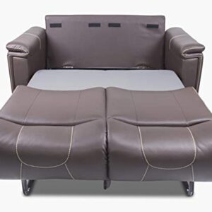 Thomas Payne 68" Tri-Fold RV Sofa in Majestic Chocolate (67.5" W x 34" D x 38" H) — Converts to Bed - Space-Saving Design - Low Maintenance - PolyHyde Upholstery - Fits Through 26" Door - 377708