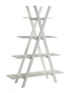 convenience concepts oxford "a" frame bookshelf, white