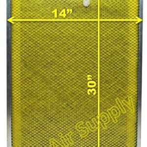 RAYAIR SUPPLY 14x30 MicroPower Guard Air Cleaner Replacement Filter Pads (3 Pack) Yellow