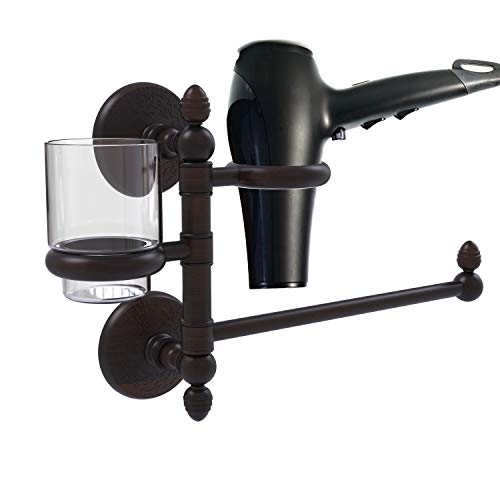 Allied Brass MC-GTBD-1 Monte Carlo Collection Organizer Hair Dryer Holder, Venetian Bronze