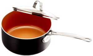 gotham steel 1048 3 quart saucepan, brownish