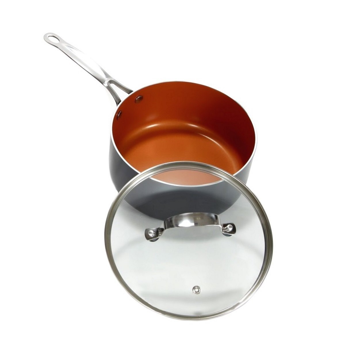 Gotham Steel 1048 3 quart saucepan, Brownish