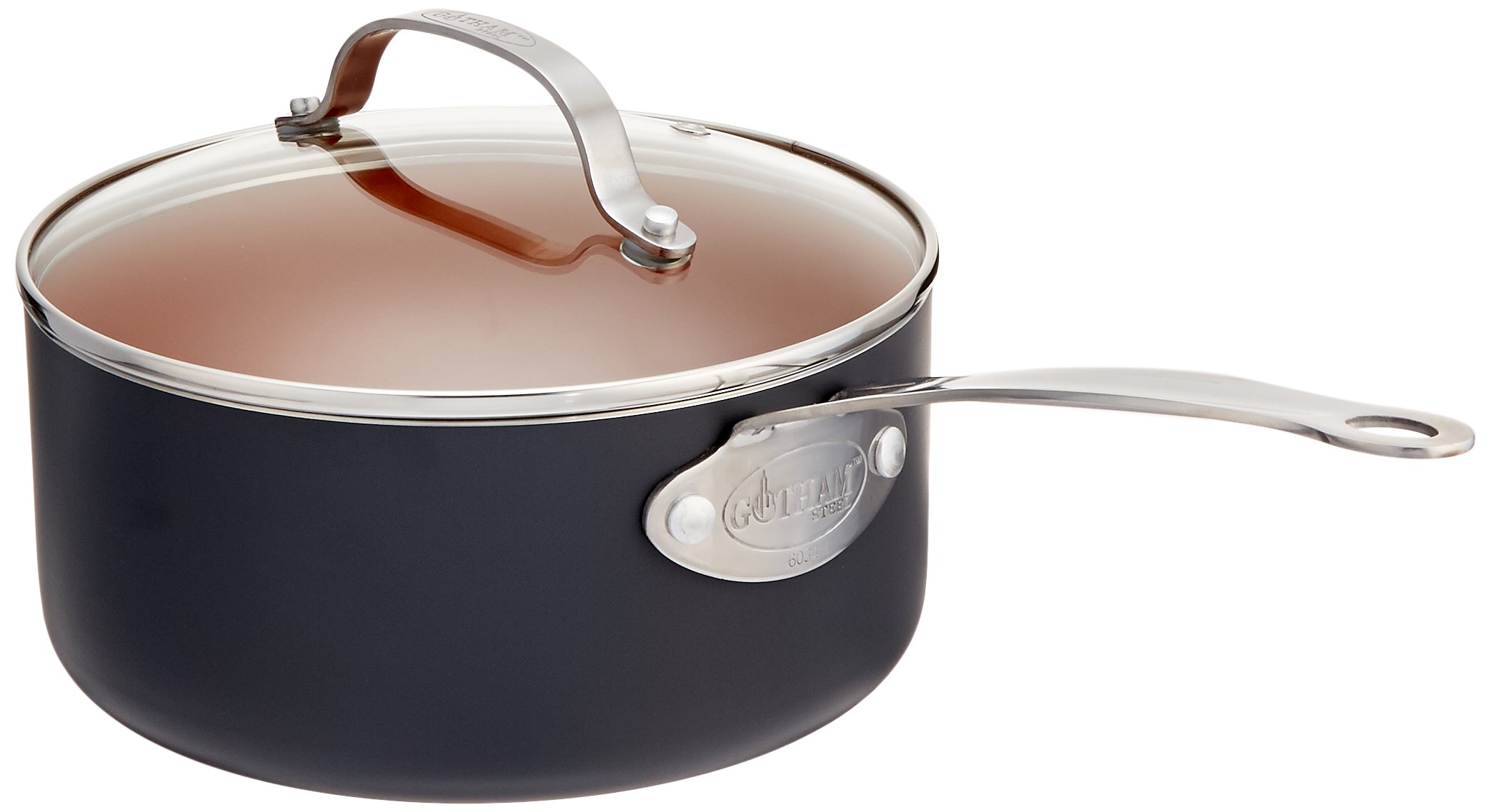 Gotham Steel 1048 3 quart saucepan, Brownish