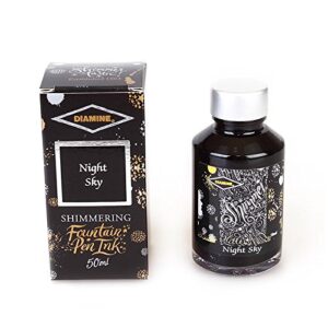 diamine - shimmering fountain pen ink, night sky 50ml