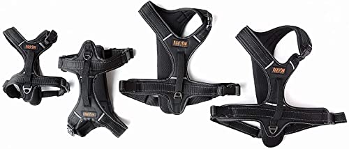 Mighty Paw Sport Harness, No-Pull Front Attachment Dog Harness, Neoprene Padded Lining, Reflective Stitching, 2 Leash Attachment Options (X-Large, Black)