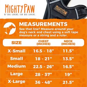 Mighty Paw Sport Harness, No-Pull Front Attachment Dog Harness, Neoprene Padded Lining, Reflective Stitching, 2 Leash Attachment Options (X-Large, Black)