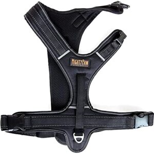 Mighty Paw Sport Harness, No-Pull Front Attachment Dog Harness, Neoprene Padded Lining, Reflective Stitching, 2 Leash Attachment Options (Medium, Black)