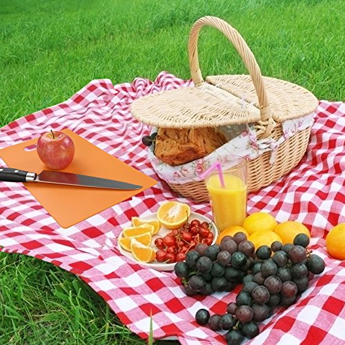 Nicesh Plastic Cutting Board Set - Thin, 11.8" x 7.8", set of 4