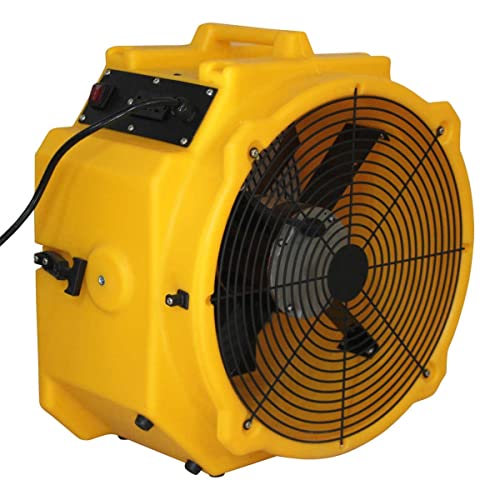 Zoom Blowers 1/4 Horsepower Axial Ventilation Fan - Floor Dryer, Carpet Blower, Air Mover - Commercial Grade - Adjustable Feet for Horizontal or Downward Airflow