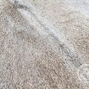 Genuine Grey Beige Cowhide Rug Large 6 x 6-7 ft. 180 x 220 cm