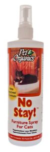 naturvet pet organics no stay spray pet training spray for cats – helps deters cats from furniture, rugs, fabrics – includes herbs, plants, essential oils as deterrent – 16 oz.