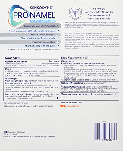 Sensodyne pronamel Gentle Whitening Tooth Paste 4 Pack/ 6.5 Ounce Net Wt 26 Ounce